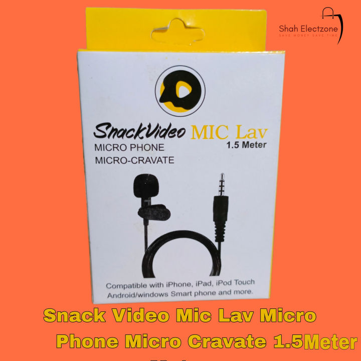 Mobile Phone coller mic New Snack Video Mic Lav Micro Phone Micro ...