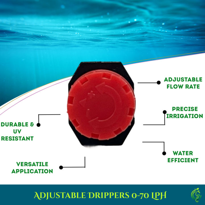 Adjustable Drippers 0-70 LPH – Precision Watering for Efficient ...