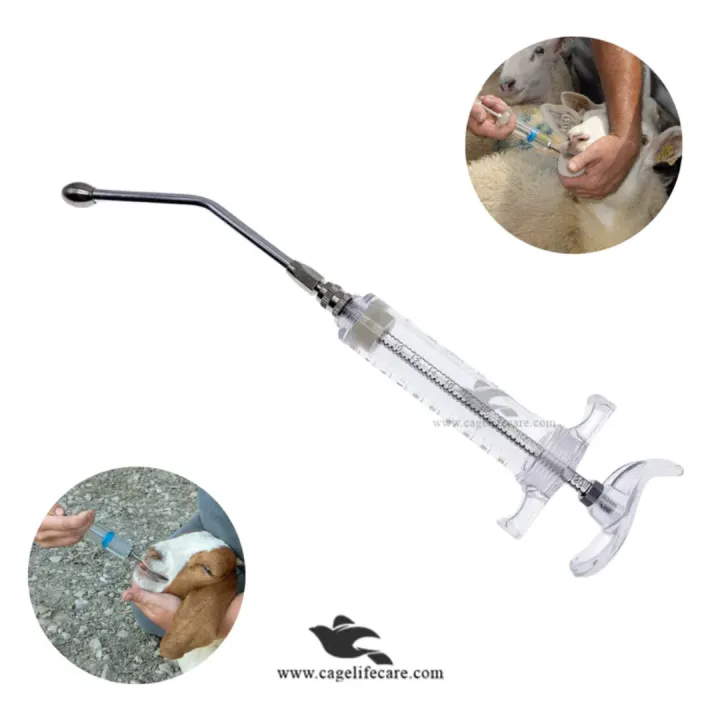 Adjustable Drenching Syringe with Steel Nozzle - For All Animals | Daraz.pk