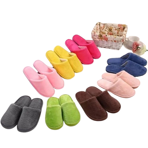 Unisex Soft Plush Coral Fleece Indoor House Slippers | Comfort Padded ...