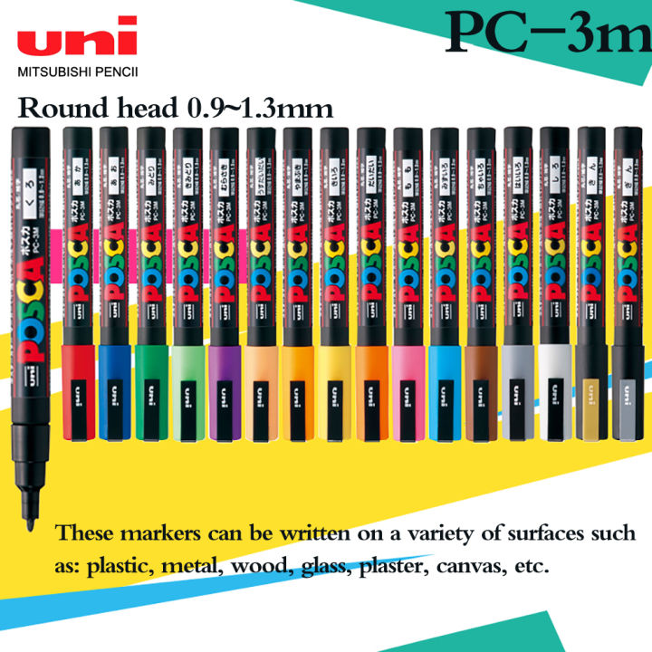 2024 UNI Posca Markers PC-3M Waterproof DIY Graffiti Manga Cards ...