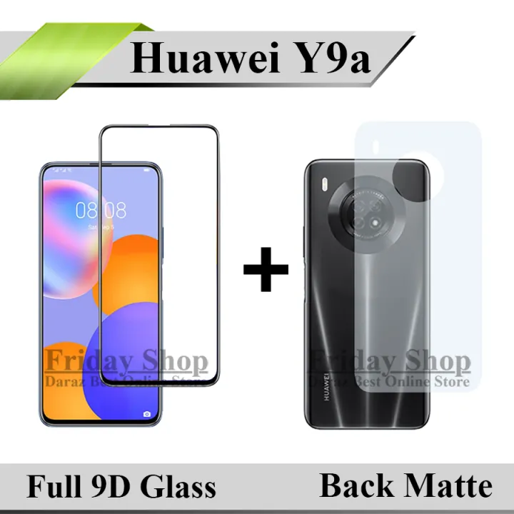 Huawei Y9a Value Kit: 9D Tempered Glass Screen Protector, Matte Back ...