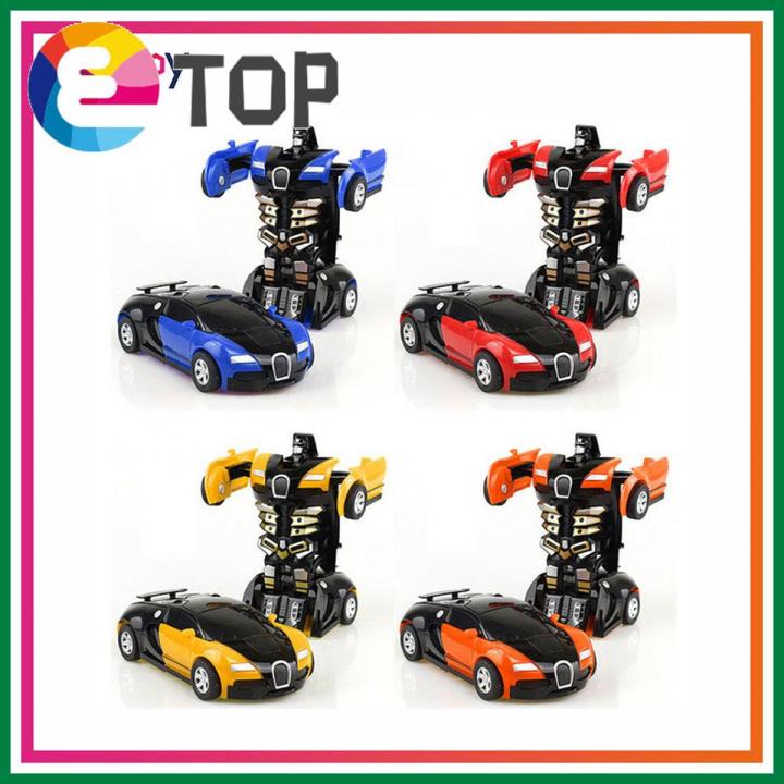 【ETOP】 2 In 1 Deformation Robot Car Model Plastic Mini Transformation ...