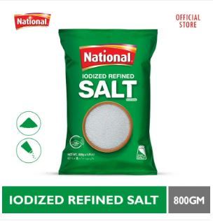 National Iodized Refined Table Salt 800gm | Daraz.pk