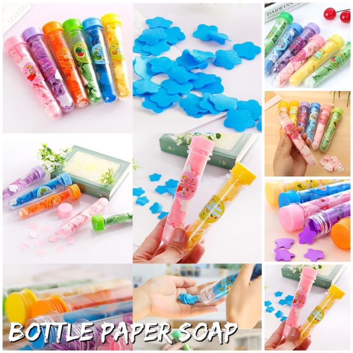1 Bottle tube of Paper Soap _ for travel essentials for women men ...