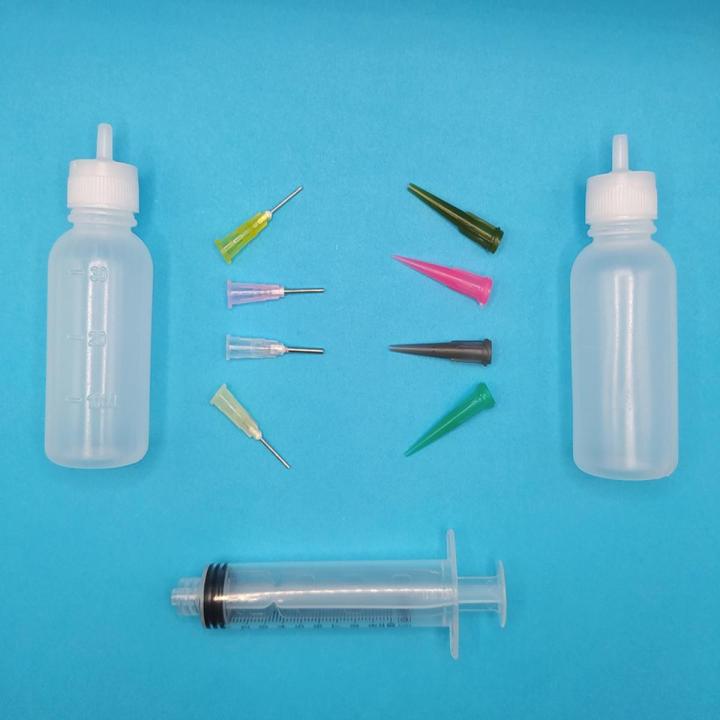 Henna Mehndi Applicator Kit with 30ml 02 Bottles 10ml Syringes 08 ...