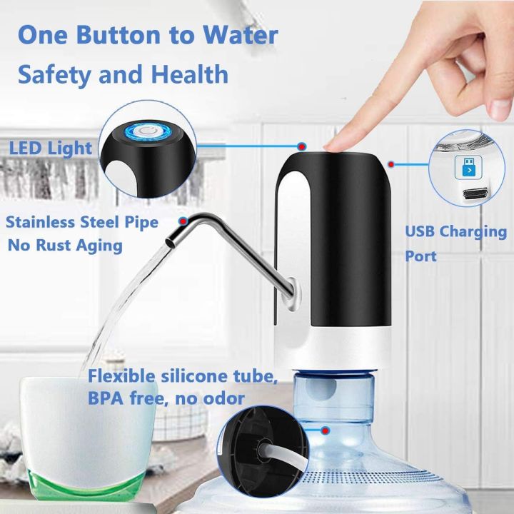 Automatic Portable Water Pump Dispenser Switch USB Rechargeable Water ...