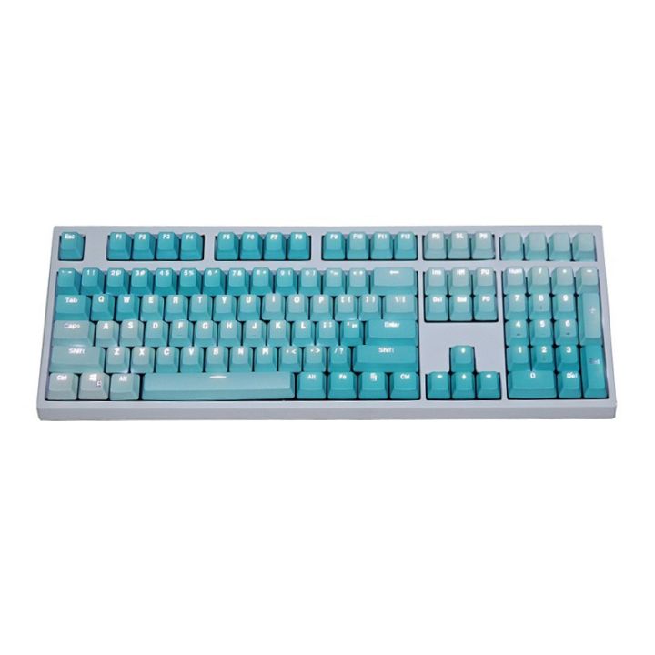 108 Keys PBT Keycaps Transparent Lettering Keys Double Injection Backli ...