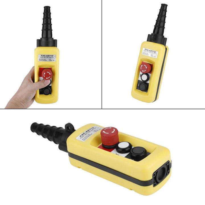 Crane Chain Hoist Push Button Switch Lifting Pendant Controller with Emergency Stop | Daraz.pk