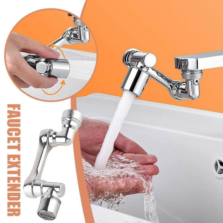 Swivel Robotic Arm Faucet Extension, 1080° Rotatable Faucet Head ...