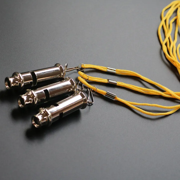 1pc Training Referee Metal Whistle With Neck Chain Outdoor Ball Sports ...