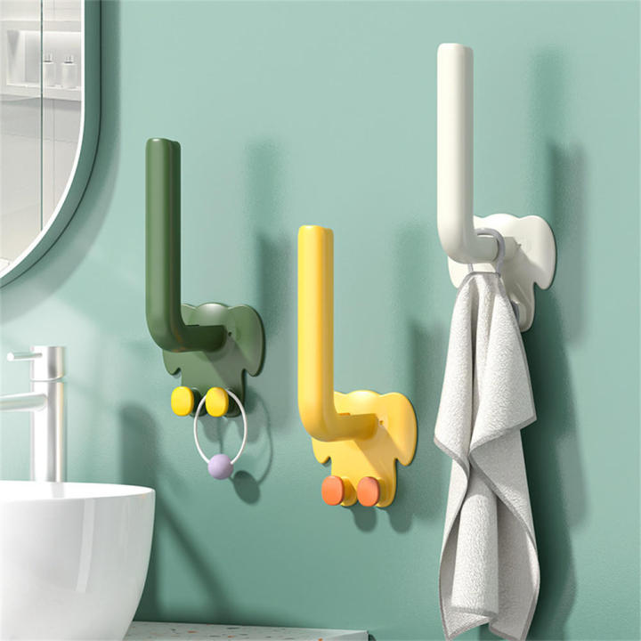 l-shaped Elephant Hook space-saving adhesive abs Wall Hanger design ...