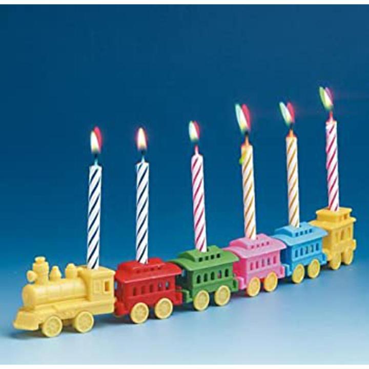 CAKE DECORATION TRAIN CANDLE SET ( SET OF 3 BOGIE WITH 3 CANDLE ...