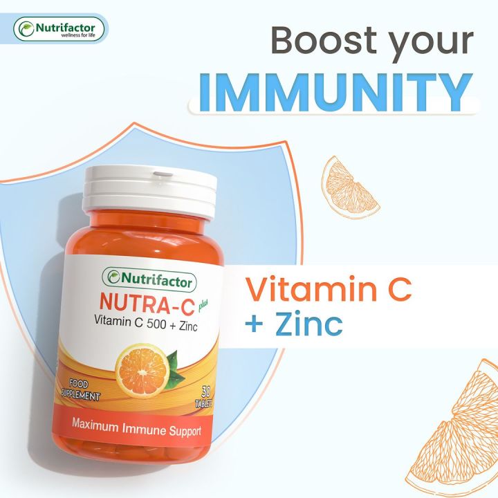 Nutra C Plus Vitamin C 500 + Zinc (30) Tablets | Daraz.pk