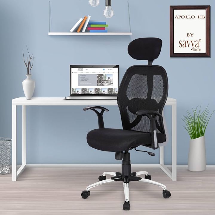Atom High Back Office Chair In Black Colour 1 | Daraz.pk