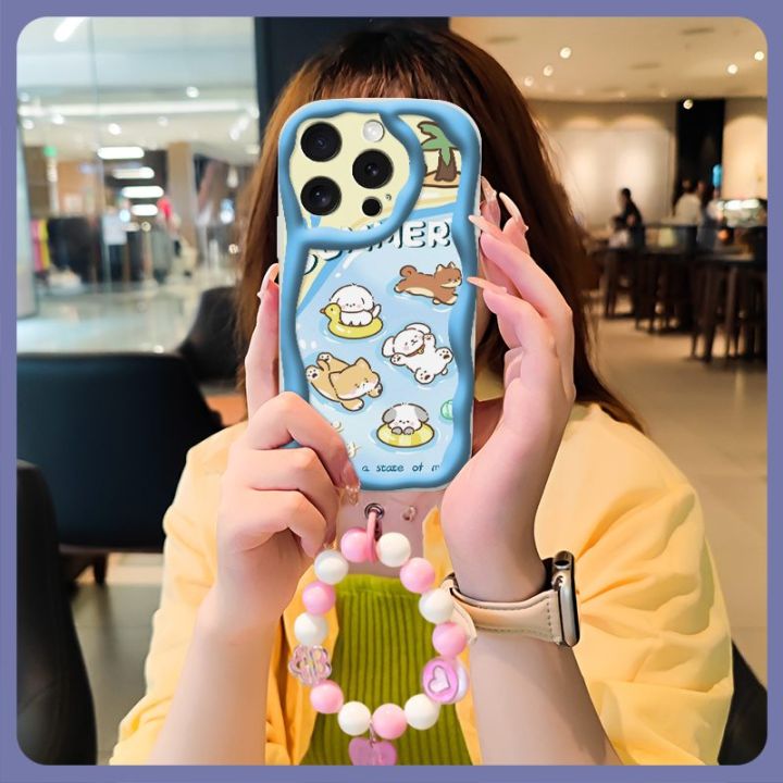 youth Wave border Phone Case For iphone15 Pro Max Liquid silicone Dirt ...