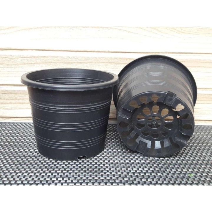 Black pots (Gamla) Round Black Plastic Pots for Plants and Seedling ...