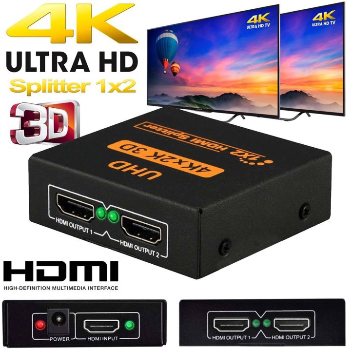 HDMI Splitter 2 Port 2K 4K / HDMI Switch 2 Port ( 1 Input and 2 Same ...