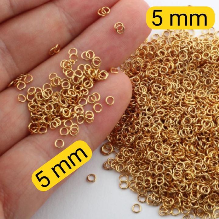 Jump Rings 150 Pieces | 5mm | 8mm | Golden & Silver Findings Jump Rings ...