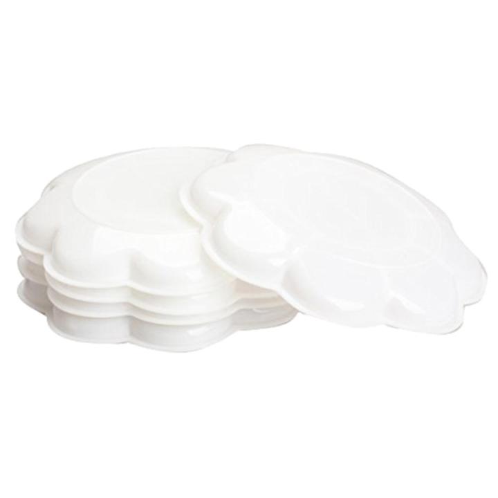 QUANBU 5Pcs Plastic Nail Art Paint Color Mixing Palette Plate Disk ...