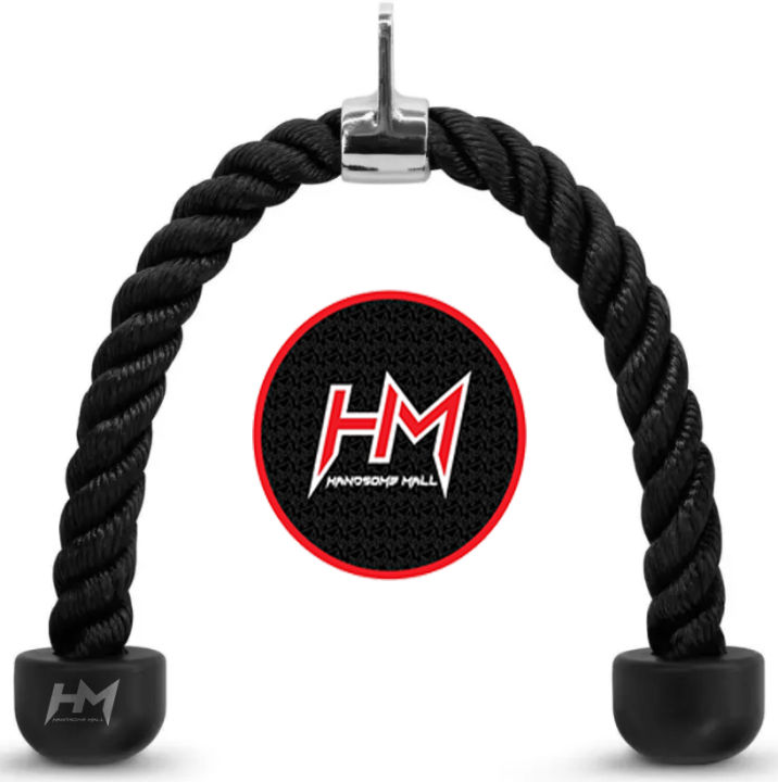 Tricep Rope Pull Down -24inch Rope Length, Easy to Grip & Non Slip ...