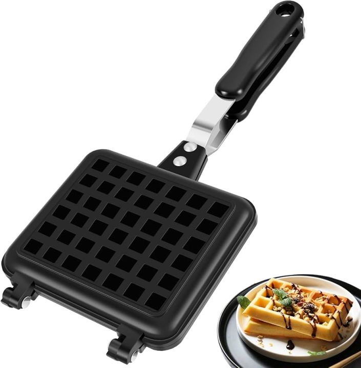 Non-Stick Waffles Maker Machine Kitchen Waffle Baking Mold Gas Pan ...
