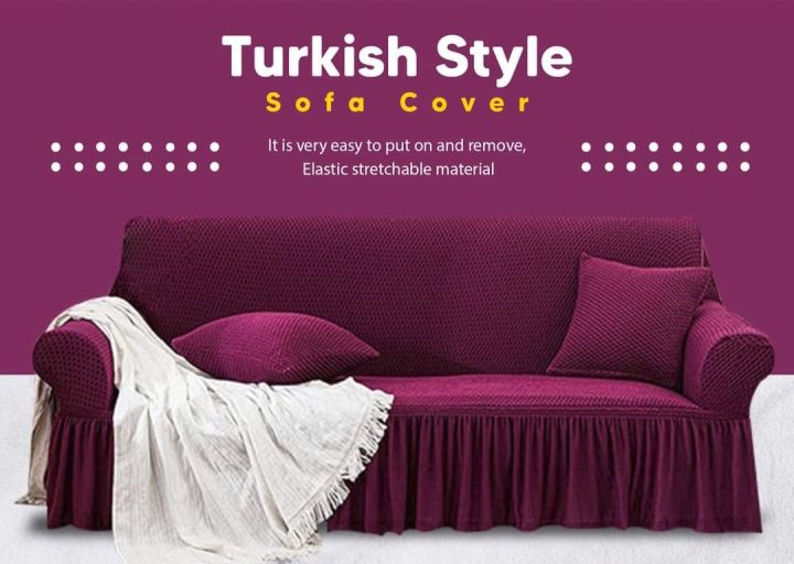 Best Quality Turkish sofa cover for 3 seater 5 seater 6 seater and 7 seater (All colors) | Daraz.pk
