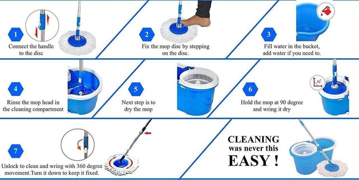 🌀 Magic 360° Spin Mop with Bucket – Easy Cleaning, Self-Wringing ...