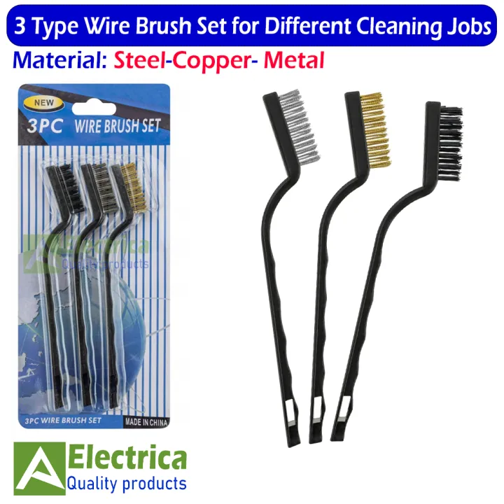 Small Wire Brush Set, Brass/Nylon/Steel Brush Set, Wire Brushes for ...