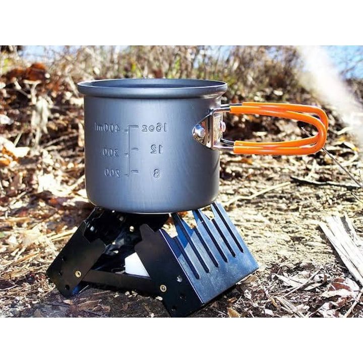 Folding Mini Camping Emergency/Survival Folding Stove + Eight Hexamine ...