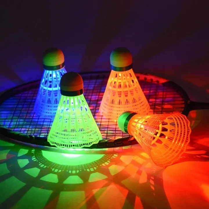 Training Light-up LED Badminton Glowing Lighting Balls Luminous ...