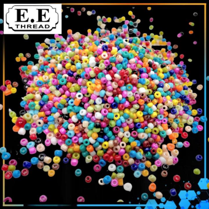 E.E THREAD | Multicolor marble Beads - 1000PCS Colorfull Beads for ...