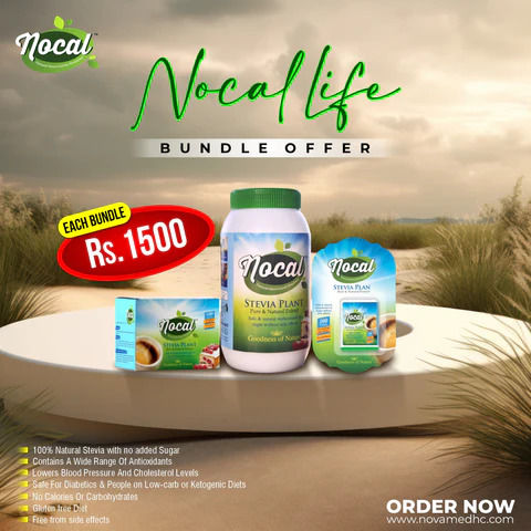 Pack of 3 Stevia (Nocal Life Pack 70g Jar, 100's Dispenser, 100's ...