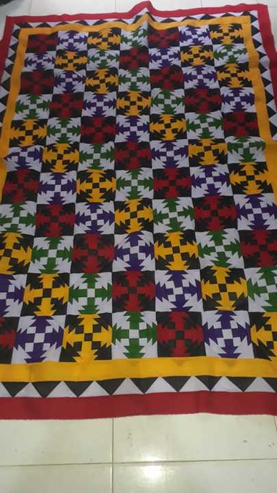 Traditional Sindhi Rilli - Bedsheet - Multicolour - Box Design (6ft by ...