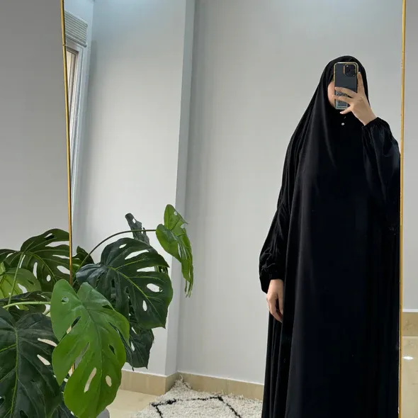 Stitched Namaz chadar with sleeves for women, irani black chadar for ...