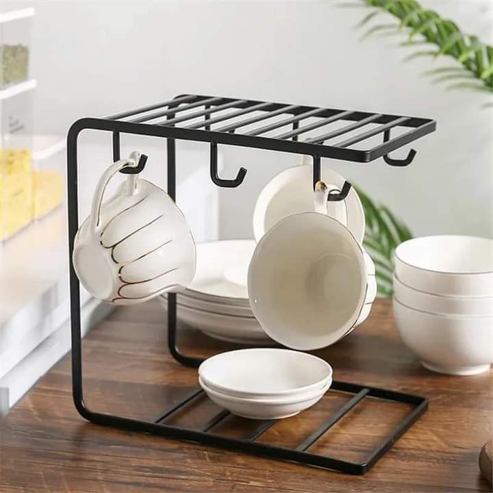 Iron Cup Holder,Iron Cup Stand,Kitchen Pantry Tea Cup Stand Mug Holder ...