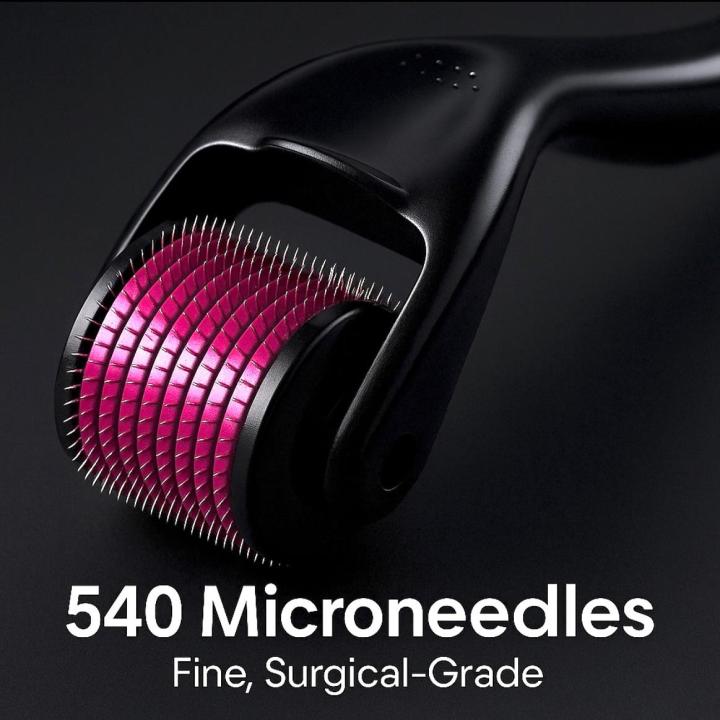 Premium Grade Derma Roller 540 Needles | Face Glow & Hair Regrowth Tool ...