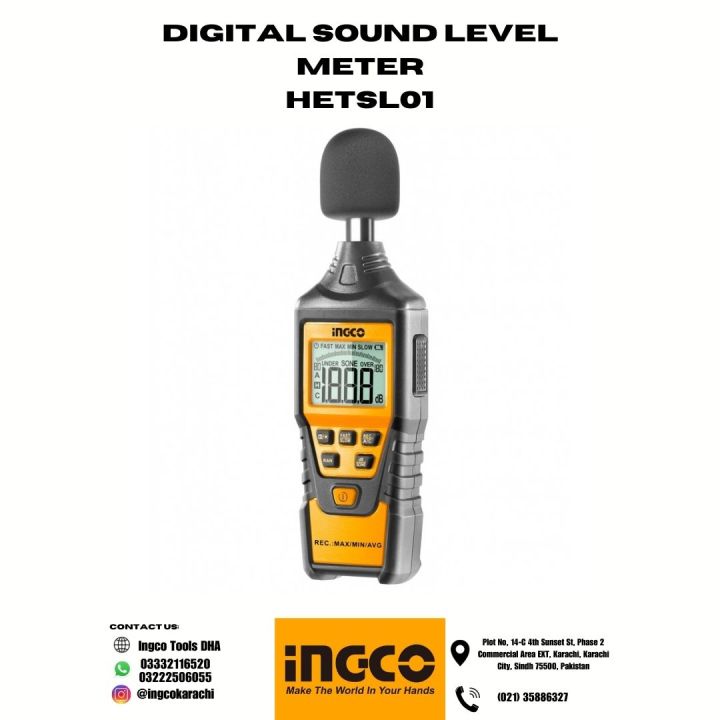 Ingco HETSL01 Digital Sound Level Meter | Daraz.pk