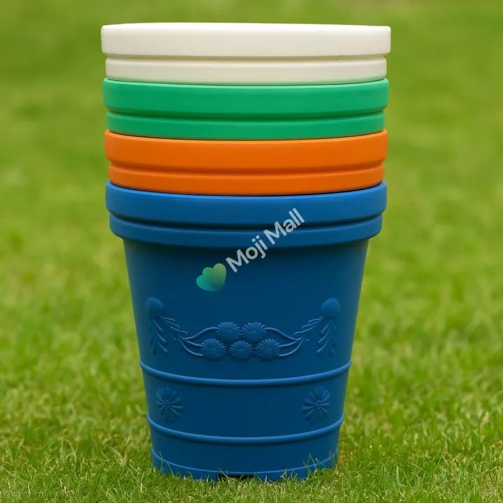 13 Inch Fiber Planter Pot – Large Non-Breakable Decorative Pot for ...