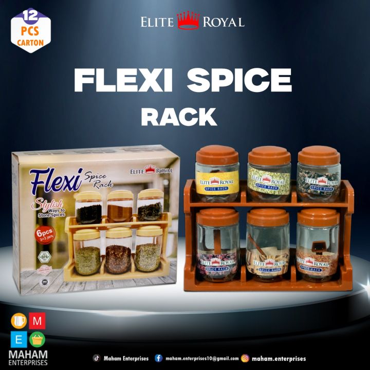 Spice rack masala box set 6 jars, masala jar wall mounted, masala box ...