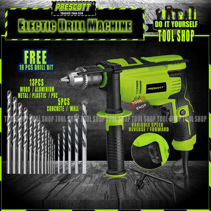 PRESCOTT Original Impact Drill Machine Hammer Function - 550W Copper ...