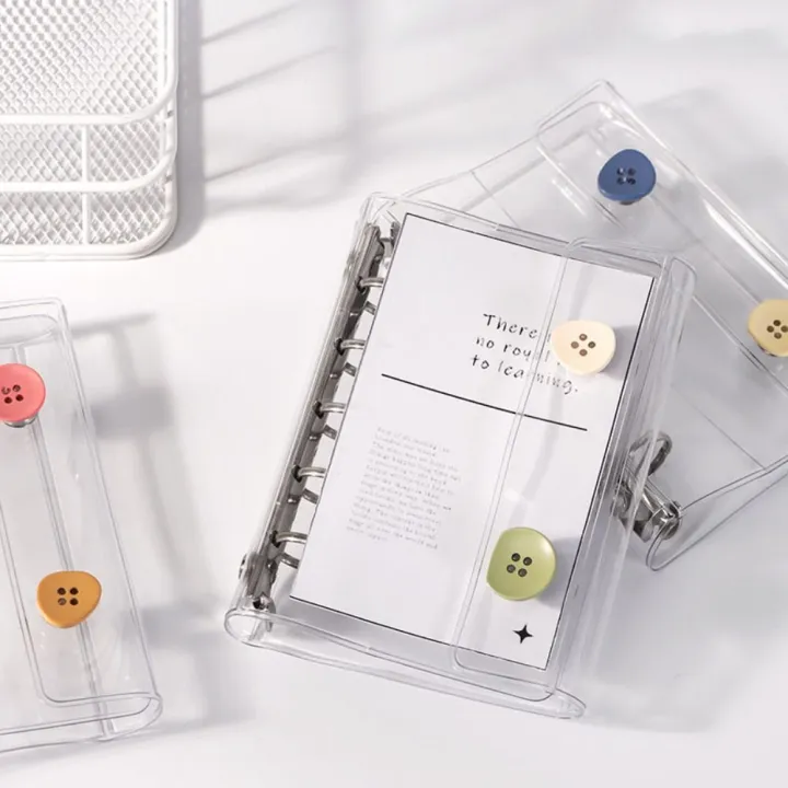 Portable Transparent M5 binder Multiple Colors double-buckle Loose leaf ...