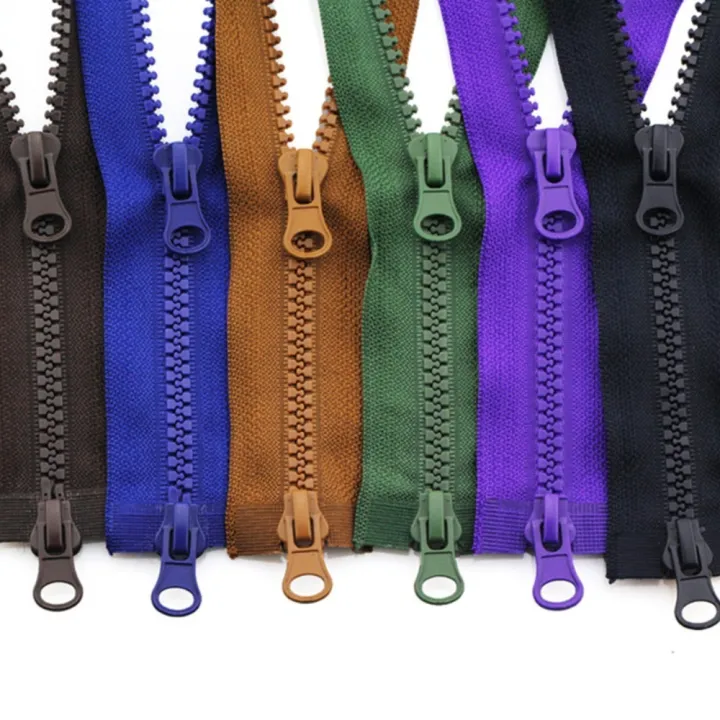 New 90cm Two Way Chunky Zip Double Slider #5 Resin Zipper Plastic Teeth ...