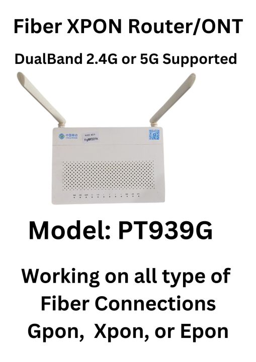 Fiber XPON ONU PT939G Optical fiber router WIFI 2.4G&5G Dual Band ONT XPON/EPON/GPON | Daraz.pk