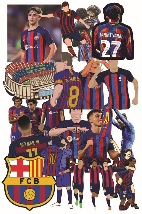 Multiple Barcelona Stickers Of Your Choice Available in Pack of 5, 8 ...
