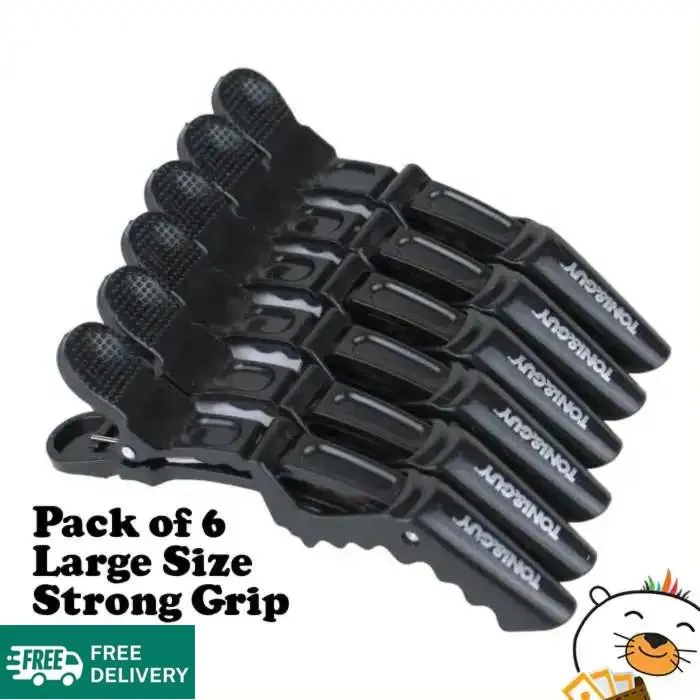Pack Of 6 Crocodile Clips Hair Sectioning ,Hairdressing, Hair Grip - 6 ...