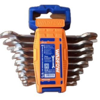 WADFOW 8pcs Double Open End Spanner Set 6-22mm Wrench Set Cr-V Flare ...