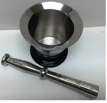 Stainless Steel Mortar & Pestle Spice Grinder ( Hawan Dasta ) Masala ...