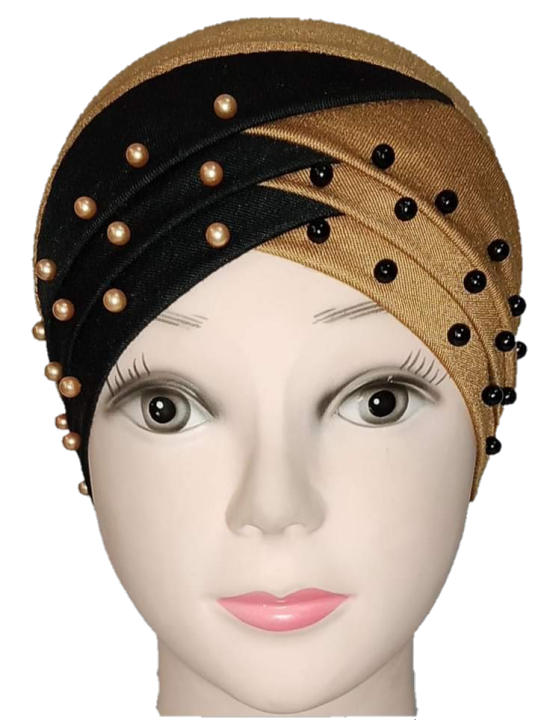 Girls 3D Hijab Inner Cap with pearls & 2 color combination | Daraz.pk