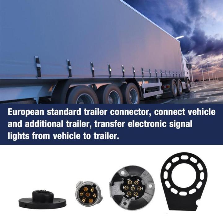 12V 7Pin Trailer Plug Socket Connector Adapter Bracket for Trailer ...